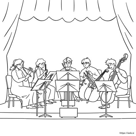Orchestra Instruments Coloring Pages