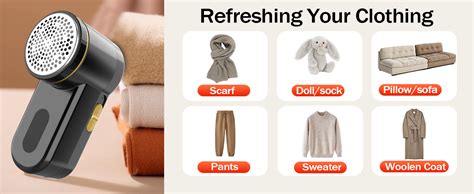 Z Tiison Electric Lint Remover Portable Fabric Shaver Defuzzer With 6 Leaf Blades Dual