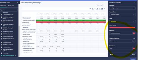 Inv01 Inventory Ordering Conditional Formatting — Anaplan Community