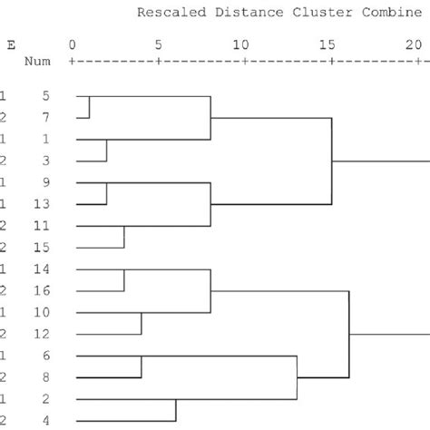 Dendrogram Obtained From Hierarchical Cluster Analysis Hca Of Sensory