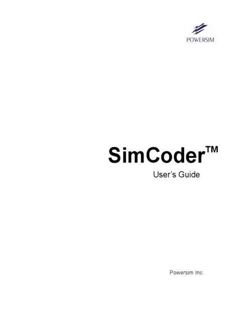 Simcoder User Manual 1 Pdf Analog To Digital Converter Inputoutput
