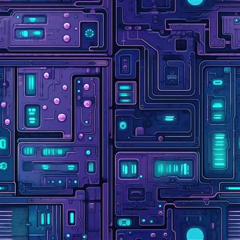 Premium Ai Image Futuristic Pixelated Spaceship Interior Uvcoated