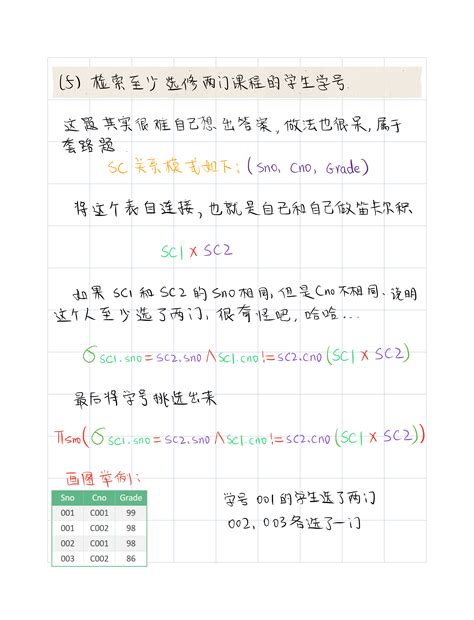 【手写】数据库关系代数练习题 数据库关系代数例题 csdn博客
