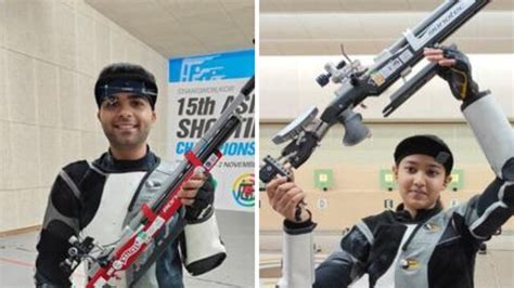 Asian Shooting Champioships Arjun Babuta And Tilottama Sen Claim Paris