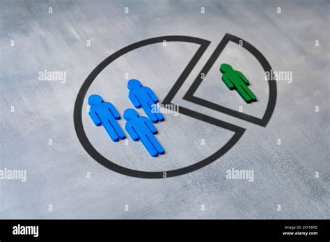 Top View Image Of Colored Figures And Pie Chart Segmentation Concept