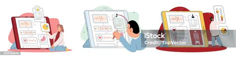 온라인 의료 서비스 모바일 애플리케이션 상담 및 처방약 진단 은유 E헬스 Brand Name Smart Phone에 대한 스톡