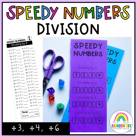 Division Speed Test Booklet Dividing By 3 4 6