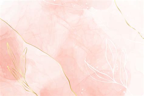 금 꽃 장식 요소와 추상 먼지 홍당무 액체 수채화 배경 파스텔 핑크 대리석 알코올 잉크 드로잉 효과와 황금 가지 우아한 벽지의 벡터 일러스트 꽃 식물에 대한 스톡 벡터 아트