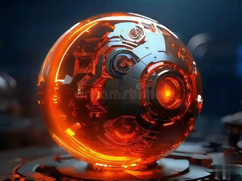 A Breathtaking Quantum Sphere Render Of A Futuristic Quantum Core Stock