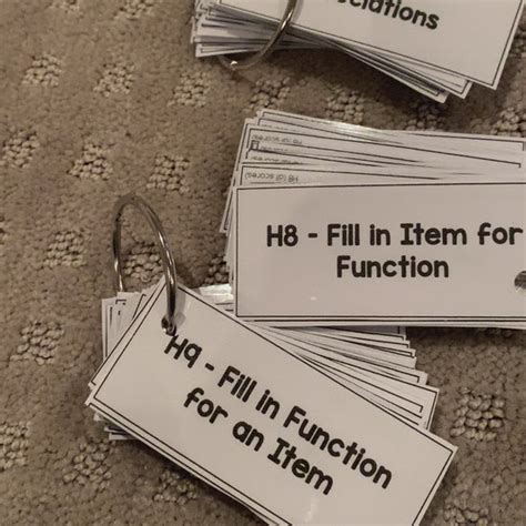 Fill In Feature Function And Class Task Cards [ablls R Aligned To H