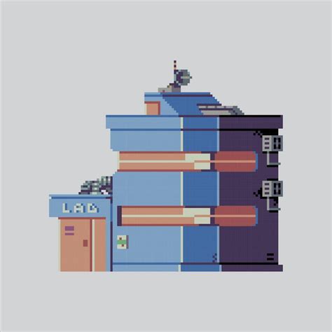 Pixel Art Illustration Lab Pixelated Laboratorium Lab Laboratorium Building Pixelated For The