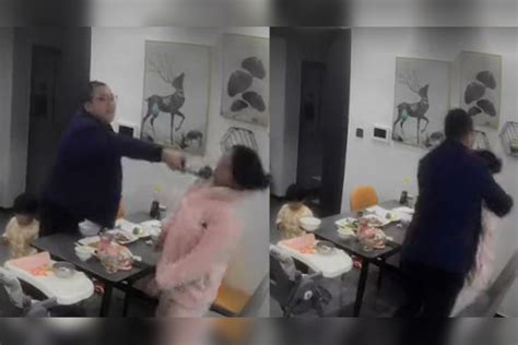 夫妻吃饭时发生争执，宝宝被吓哭，妈妈即使被按倒在地也要哄孩子