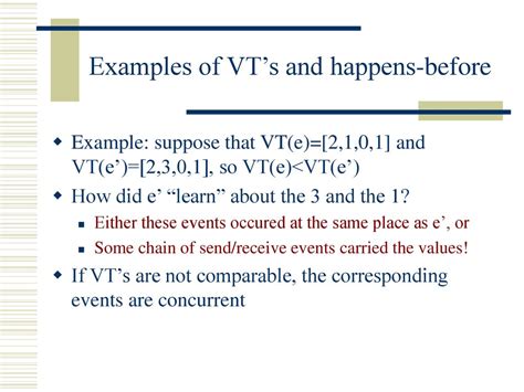 Concurrent Events If A B Are Concurrent LT A And LT B May Have
