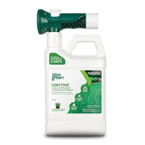 Sta Green Fertilizer Plus Soil Conditioner 32 Fl Oz 4000 Sq Ft 12 0 0