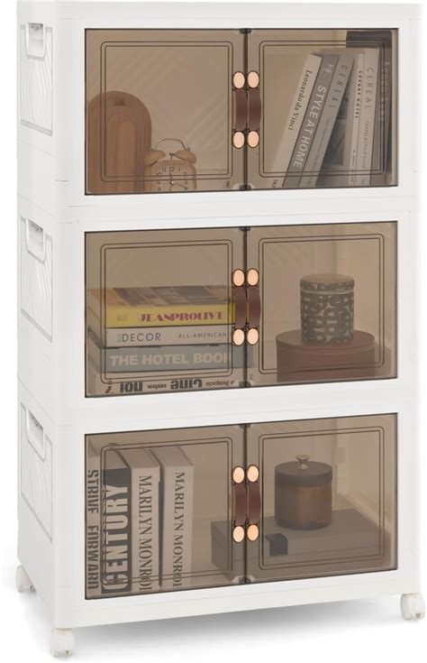STVGB 50 Gal Stackable Bins With Lids 3 Pack Folding PP Home Organizer