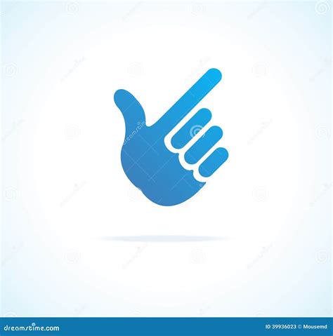 Cursor De Papel De La Mano Señalando Vector Del Icono Ilustración Del
