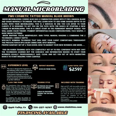 Manual Microblading Training Tinkittenbeautybar