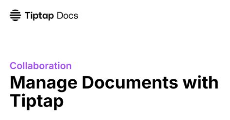 Documents Tiptap Collaboration