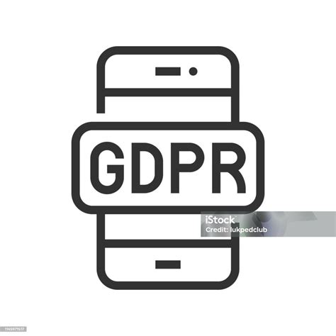 Gdpr 一般資料保護法規圖示 線條樣式向量圖形及更多一般資料保護規範圖片 一般資料保護規範 保安 可使用的 Istock