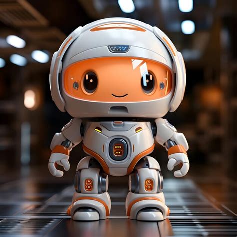 Premium Photo A Cute Kawaii Robot With 3d Max Modeling Style