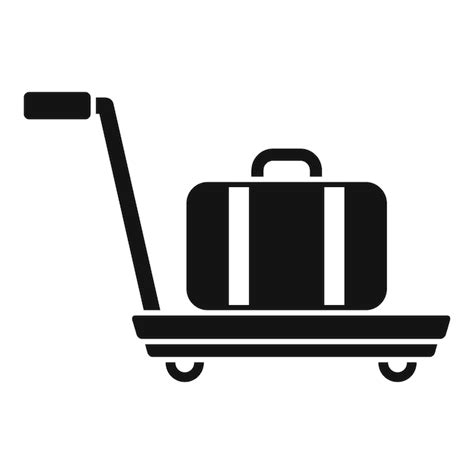 Apoio Mover Carrinho De Bagagem ícone Vetor Simples Plataforma De