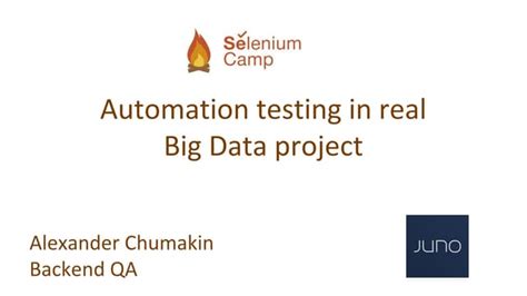 Selenium Camp 2017 Alexander Chumakin Ppt