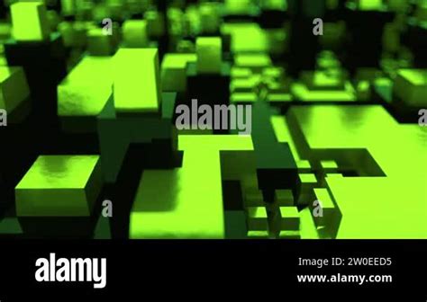 D Rendering Isometric Structure With Blur The Concept Of Abstract Chip