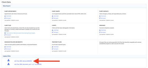 Legacy Export For Migrated Users Therapyappointment Support Center