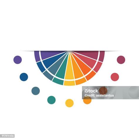 9 부품 옵션 단계 순환 다이어그램 원형 차트 영역형 차트 비즈니스 프레 젠 테이 션 웹 디자인에 대 한 일러스트와 인포 그래픽에 대 한 반원 서식 파일 개념에 대한 스톡