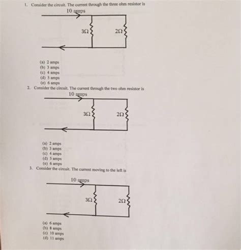 Solved Consider The Circuit The Current Through The Three Chegg