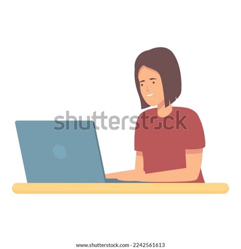 Laptop Programming Icon Cartoon Vector Computer Stock Vector Royalty