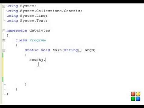 Csharp Variable And Data Types Avi YouTube