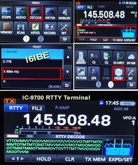 Ic9700 Rtty Modem Rx Tx On Board I6ibe Ivo