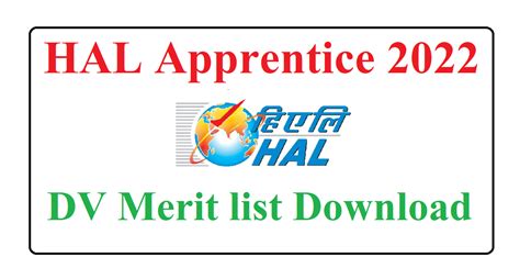 Hal Apprentice Merit List 2022 ‣ Anil Sir Iti