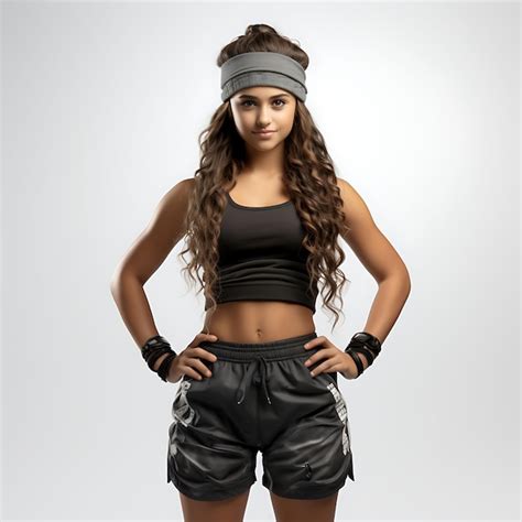 Premium Ai Image 3d Of Teenage Girl Arms Crossed With Determination A