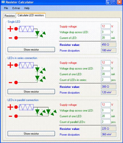 Estudando E Praticando Eletrônica Programa Que Calcula Resistor Para