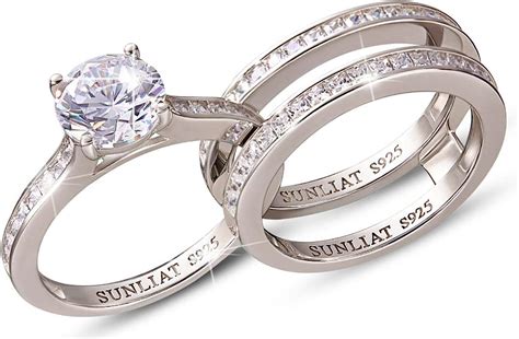 Sunliat Engagement Wedding Ring Set For Women925 India Ubuy