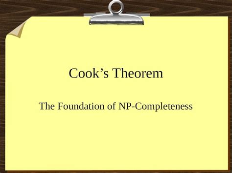Ppt Cooks Theorem Dokumentips