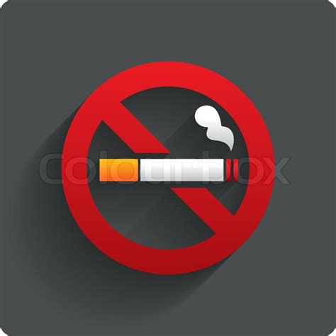No smoking sign. No smoke icon. Stop ... | Stock vector | Colourbox