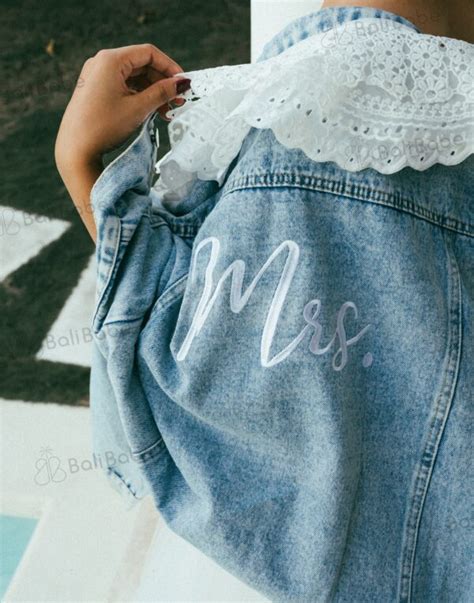 Posey Mrs Denim Jacket Stylish Bridal Look