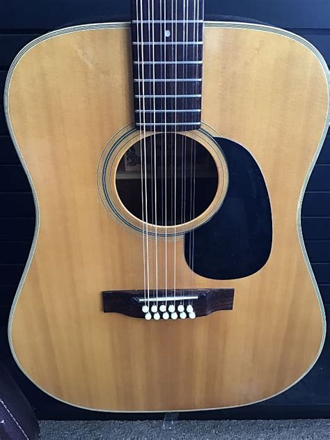 Yamaki Folk Deluxe Natural 12 String Dreadnaught Acoustic Reverb