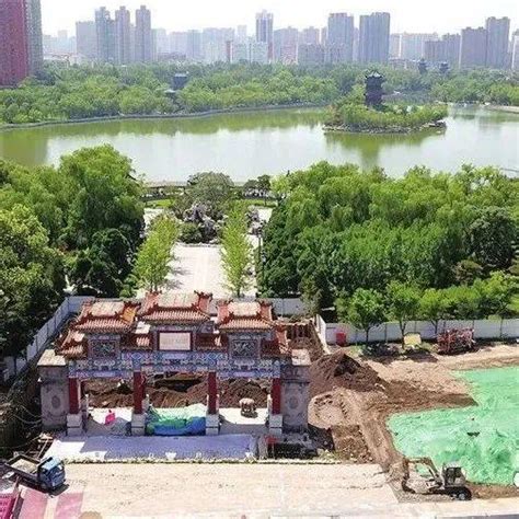 太原迎泽公园北门迁改工程正在有序进行建设市民地铁