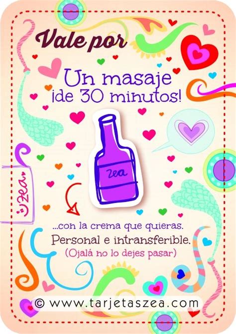 Vale Por Un Masaje Tarjetas Imagenes Bonitas De Amor