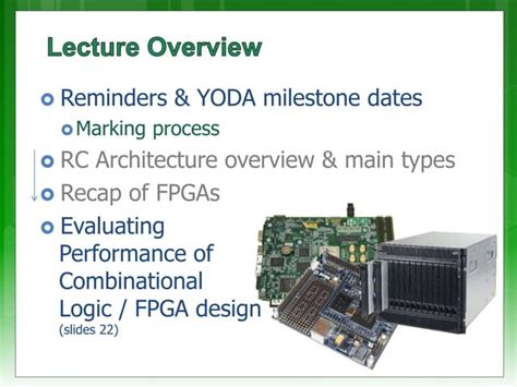 Lecture 16 RC Architecture Types FPGA Interns Lecturer Pptx