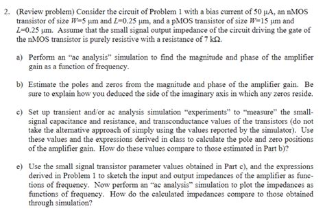 Solved Review Problem Consider The Circuit Of Problem Chegg