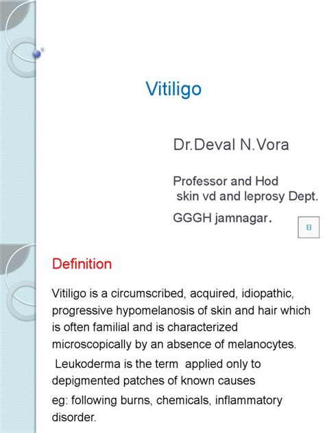 vitiligo ppt 1 pptx lecture pdf dermatology diseases and disorders