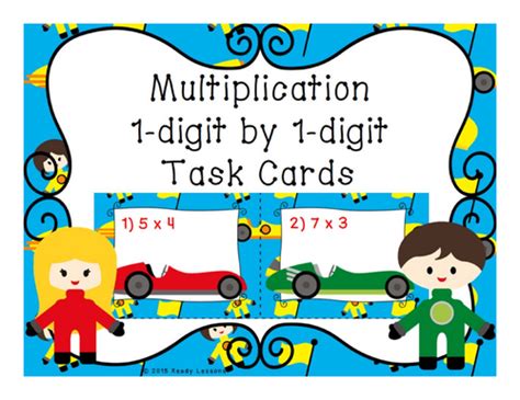 Multiplication Task Cards Teaching Resources