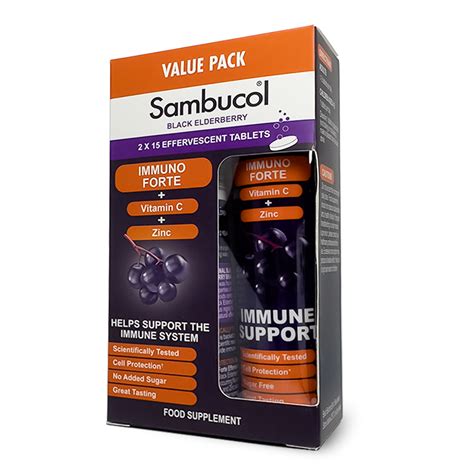 Sambucol Effervescent Tablets Value Pack Elderberry C Zinc