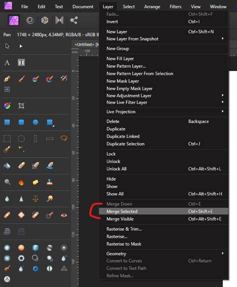 Merging Pixel Layers In Affinity Designer On A Mac Pre V Archive Of Desktop Questions MacOS