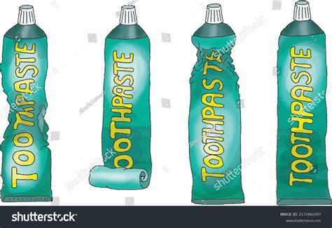 Drawing Toothpaste Different Forms Stock Vector Royalty Free 2172961097 Shutterstock